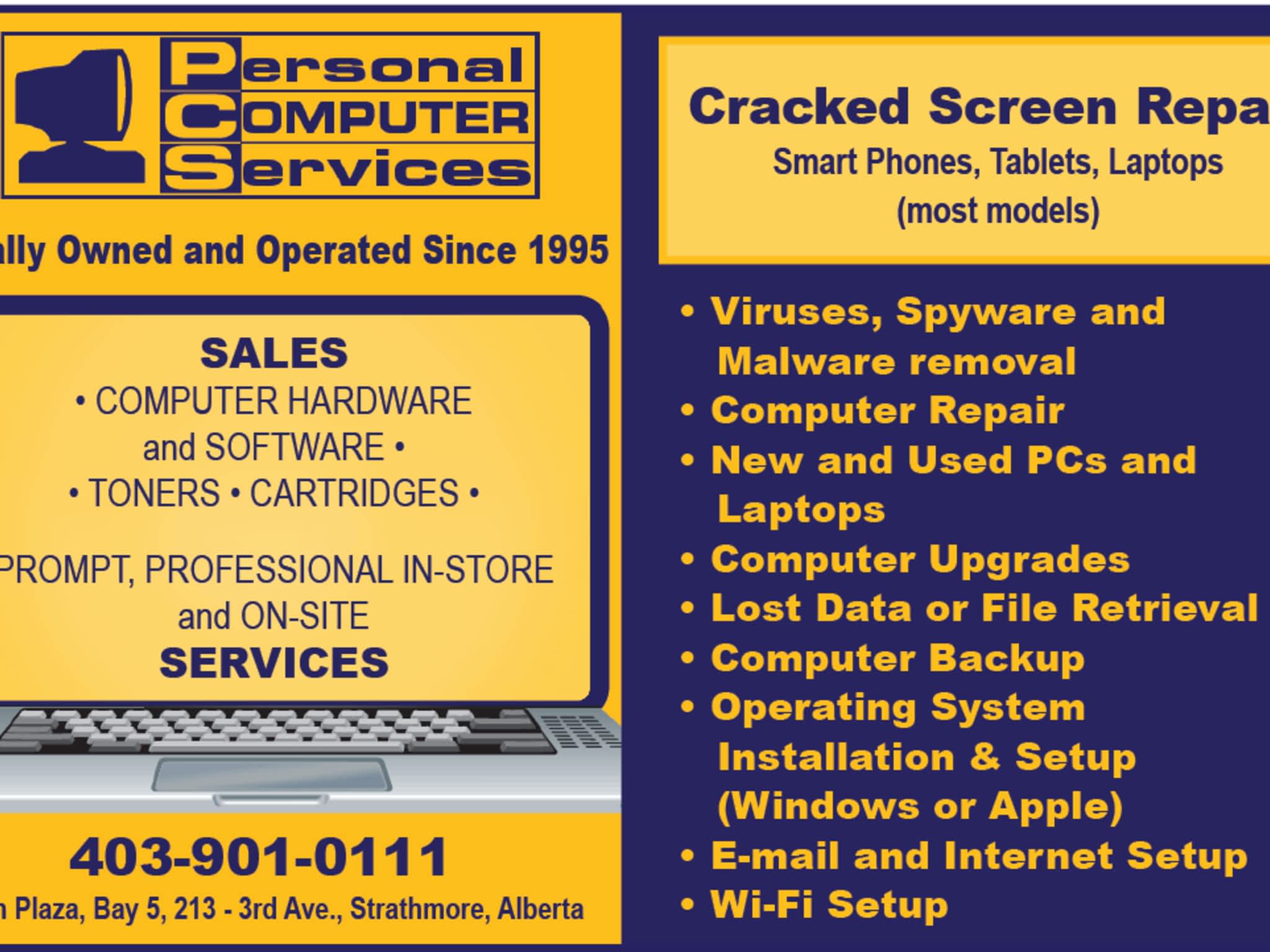Personal Computer Services - Strathmore, AB - 1-219 Third Ave | Canpages