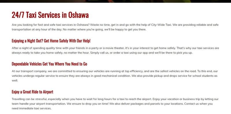 City-Wide Taxi - Oshawa, ON - 190 Waterloo St | Canpages