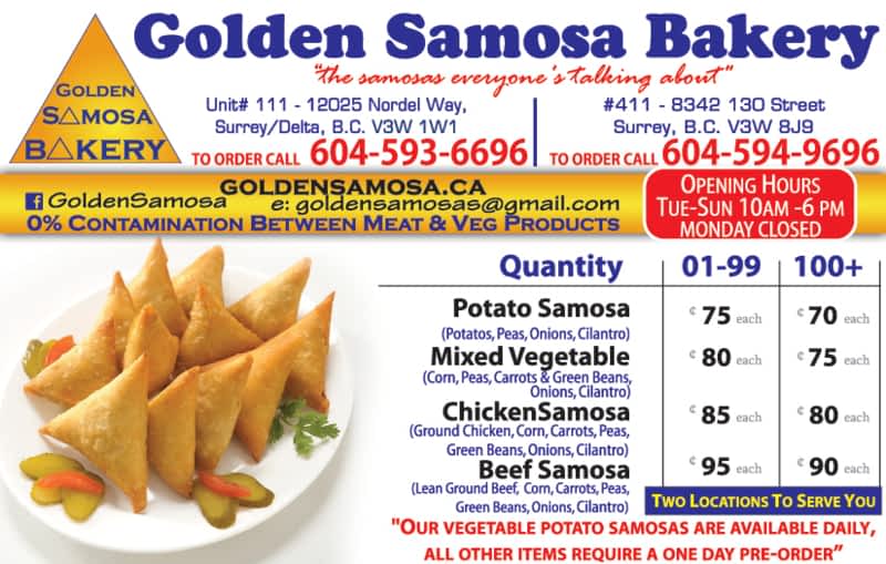 Golden Samosa Bakery Ltd - Surrey, BC - 111-12025 Nordel Way | Canpages