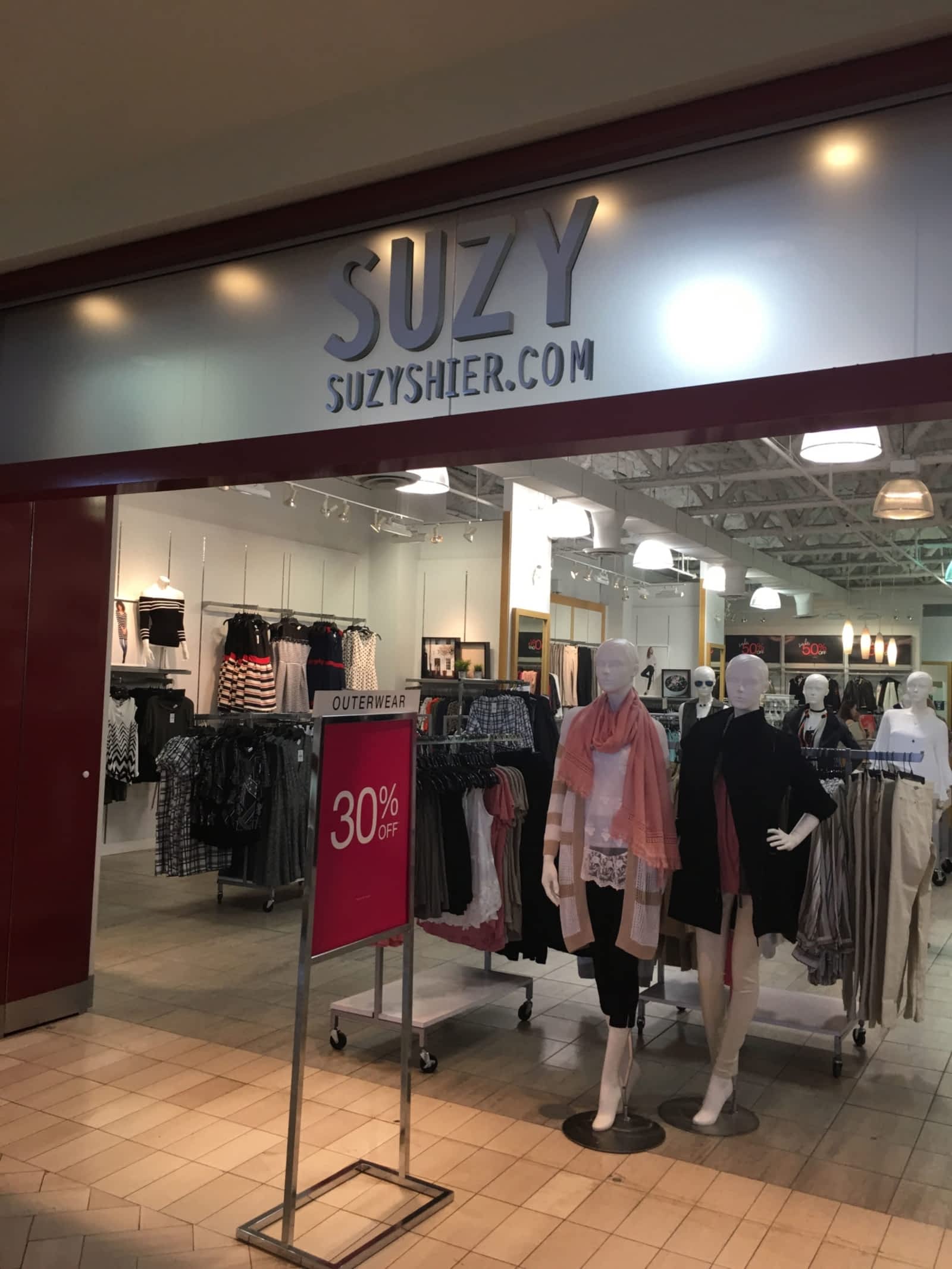 Suzy Shier - Opening Hours - 2124-2929 Barnet Hwy, Coquitlam, BC