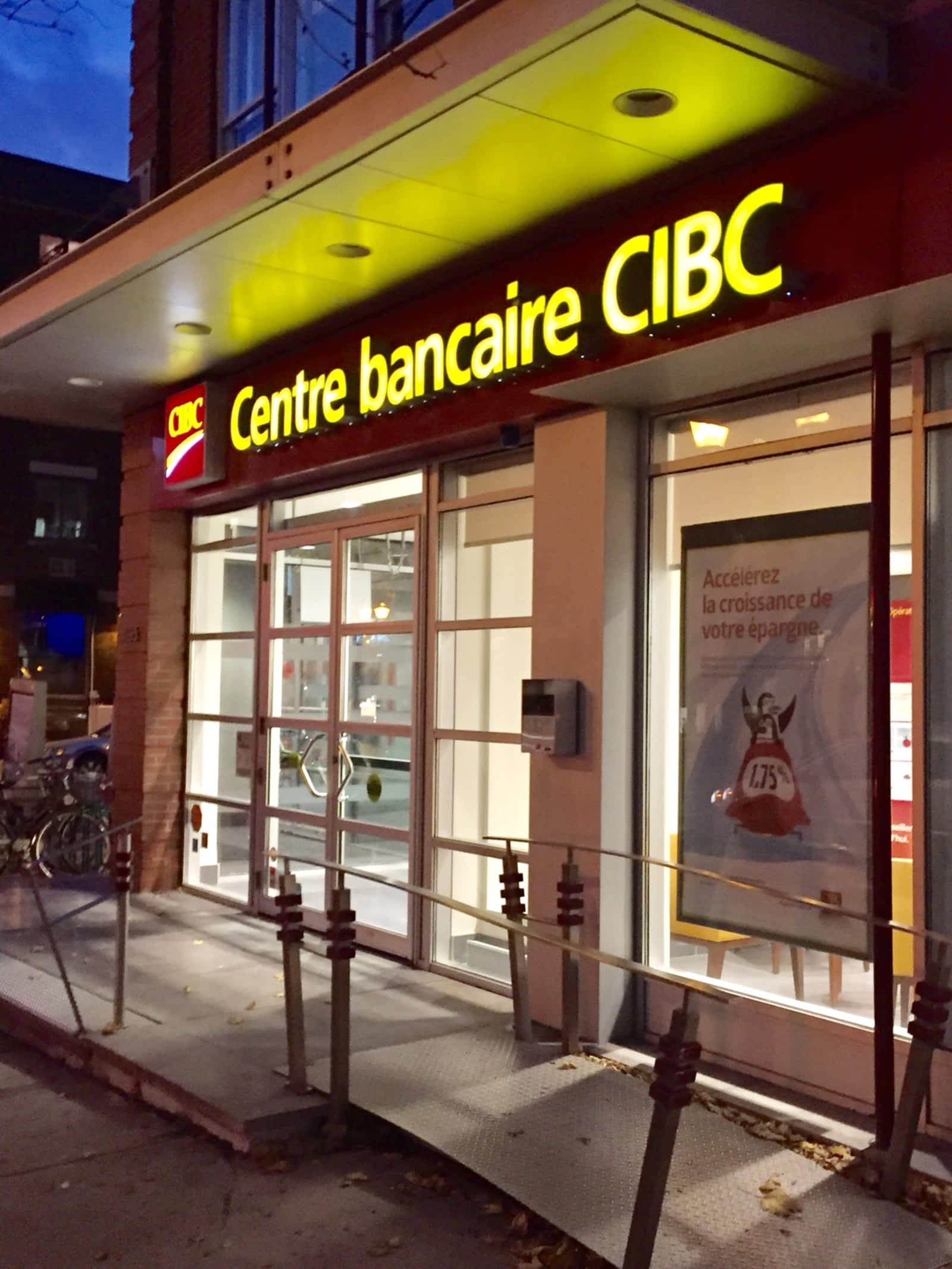 Centre bancaire CIBC avec guichet automatique - Horaire d'ouverture ...